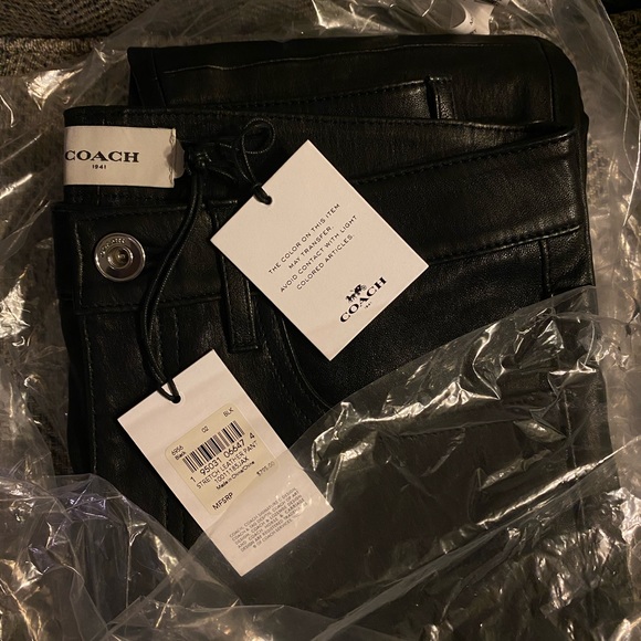 Coach | Pants & Jumpsuits | Coach Stretch Leather Pants | Poshmark